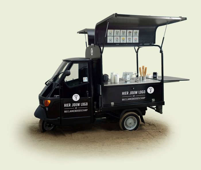 IJskar huren met (eigen) logo - De IJsmobiel